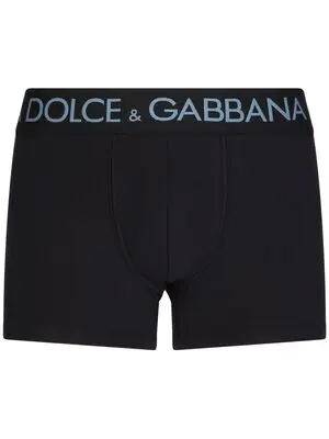 Dolce & Gabbana Logo-waistband Boxer Briefs - Black