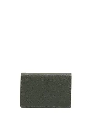 AGNES B. Bi-fold Logo-plaque Wallet - Green