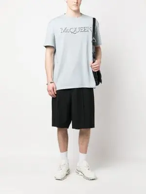 Alexander McQueen Logo-print Cotton T-shirt - Grey