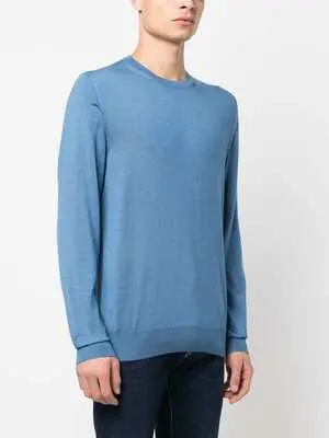 Fedeli Crew Neck Jumper - Blue