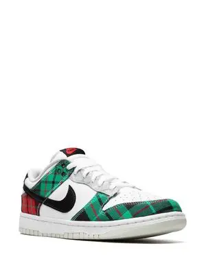 Nike Dunk Low Tartan Plaid Sneakers - White