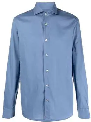 Fedeli Long-sleeve Stretch-cotton Shirt