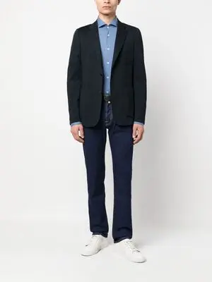 Fedeli Long-sleeve Stretch-cotton Shirt