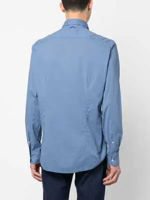Fedeli Long-sleeve Stretch-cotton Shirt
