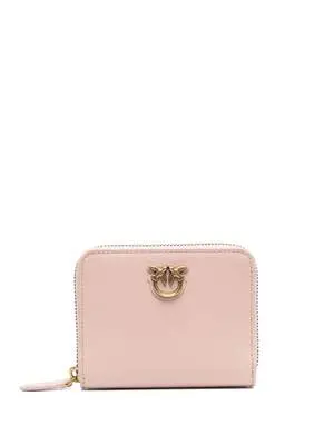 Pinko Love Birds Leather Wallet - Pink