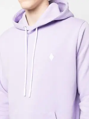 COUNTY OF MILAN Marcelo Burlon Cross Organic Cotton Hoodie - Purple