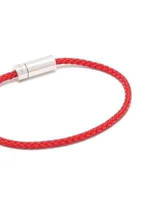 Le Gramme Engraved-logo Bracelet - Red