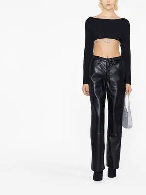 Gcds Logo-chain Cropped Knitted Top