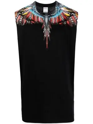 COUNTY OF MILAN Grizzly Wings Sleeveless T-shirt - Black