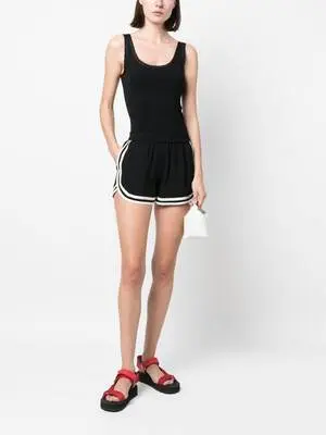 Red Valentino Ribbon-trim Mini Shorts - Black