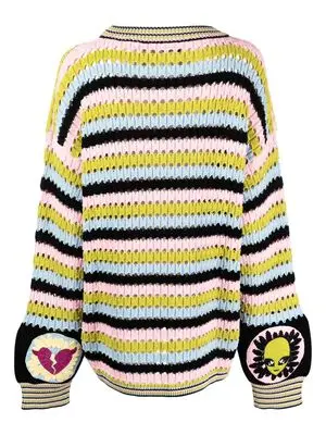 Gcds Colour-block Striped Knit Jumper