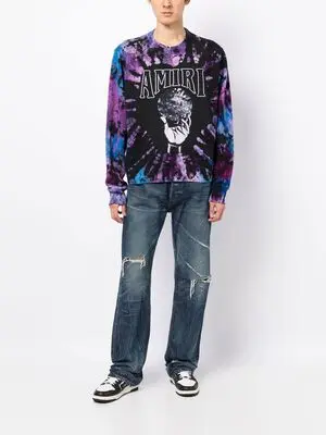 Amiri Tie-dye Logo-print Sweatshirt