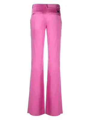 Philipp Plein Flared Satin Trousers - Pink