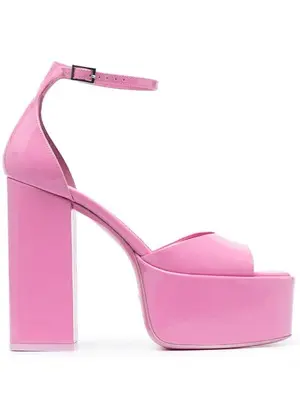 Paris Texas 130mm Patent-leather Platform Sandals - Pink