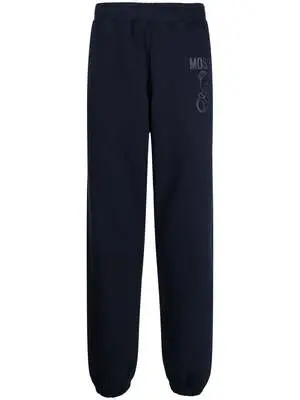 Moschino Print Detail Trousers - Blue