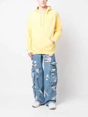 Gcds Distressed Wide-leg Jeans - Blue