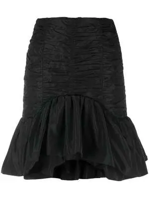 PATOU Bloom Ruffled Mini Skirt - Black
