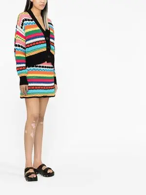Alanui Over The Horizon Crochet Miniskirt
