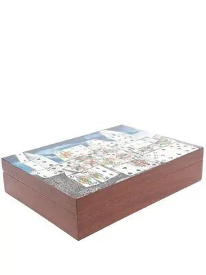 FORNASETTI Città Di Carte Wooden Box - Brown