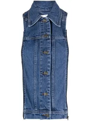 Button-Front Denim Vests