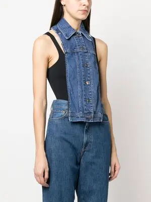 Veronica Beard Button-front Denim Vest