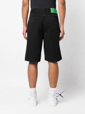 Off-White Logo-patch Denim Shorts