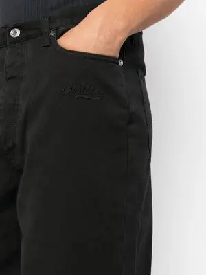 Off-White Logo-patch Denim Shorts
