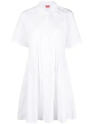 Kenzo Pintuck Short-sleeve Dress