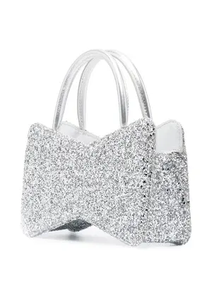 Mach & Mach Bow Glitter Mini Bag