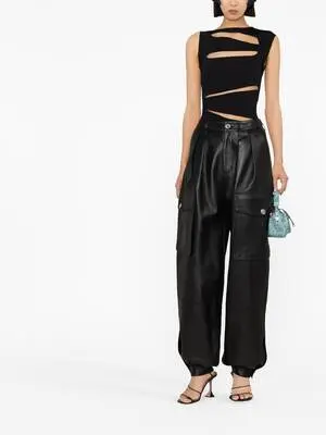 Dsquared2 Leather Cargo Trousers