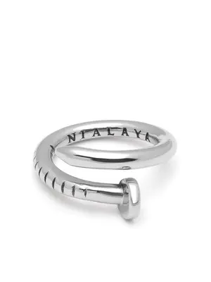 NIALAYA JEWELRY Dorje Engraved Nail Ring - Silver