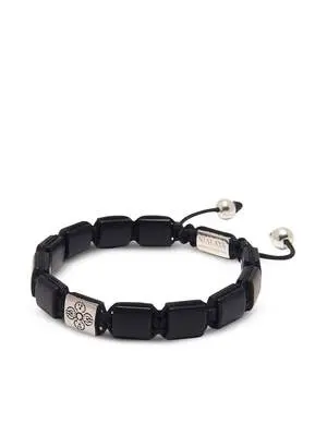 NIALAYA JEWELRY Engraved Charm Beaded Bracelet