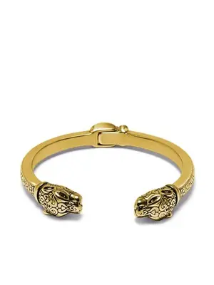 NIALAYA JEWELRY Panther Hinged Bangle - Gold