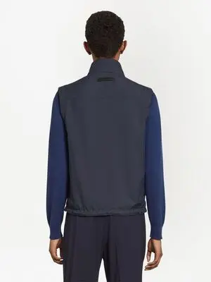 Zegna Reversible Zip-up Vest - Blue