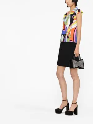 Moschino Abstract Pattern Short-sleeve Blazer