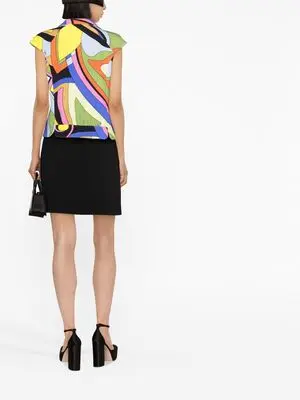 Moschino Abstract Pattern Short-sleeve Blazer