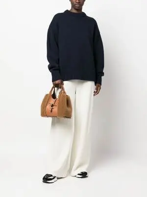 THE ROW Puff-sleeved Knit Sweater - Blue