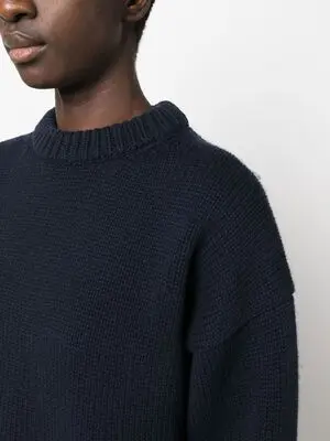 THE ROW Puff-sleeved Knit Sweater - Blue