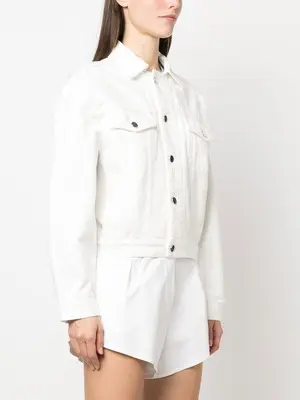 Loulou De Saison Long-sleeved Denim Jacket - White