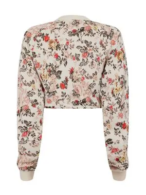 Rabanne Floral-print Cropped Sweatshirt