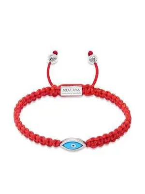 NIALAYA JEWELRY Evil Eye String Bracelet - Red