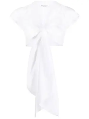 Philosophy Di Lorenzo Serafini Cropped Taffeta Blouse - White