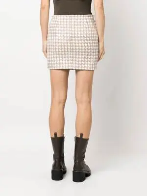 IRO PARIS Gathered-detail Tweed Skirt - Neutrals