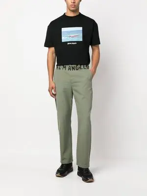 Palm Angels Getty Speedboat-print T-shirt - Black