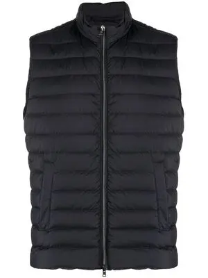 Herno Padded Zip-up Gilet - Blue
