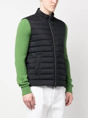 Herno Padded Zip-up Gilet - Blue