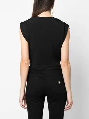 Philipp Plein Plunging V-neck Bodysuit