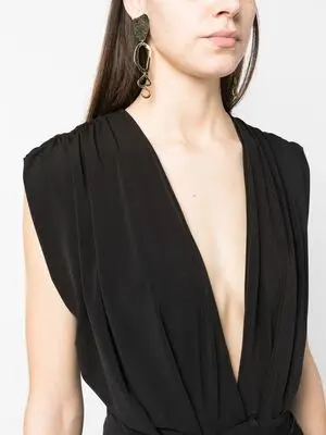 Philipp Plein Plunging V-neck Bodysuit