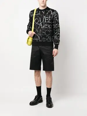Alexander McQueen Panelled Straight-leg Shorts