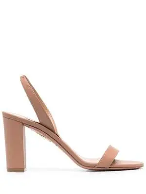 AQUAZZURA 90mm Heeled Leather Sandals